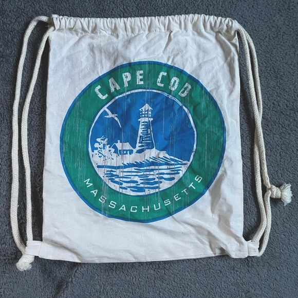 State Line Bag Co | Bags | Canvas Cinchstyle Backpack Cape Cod | Poshmark